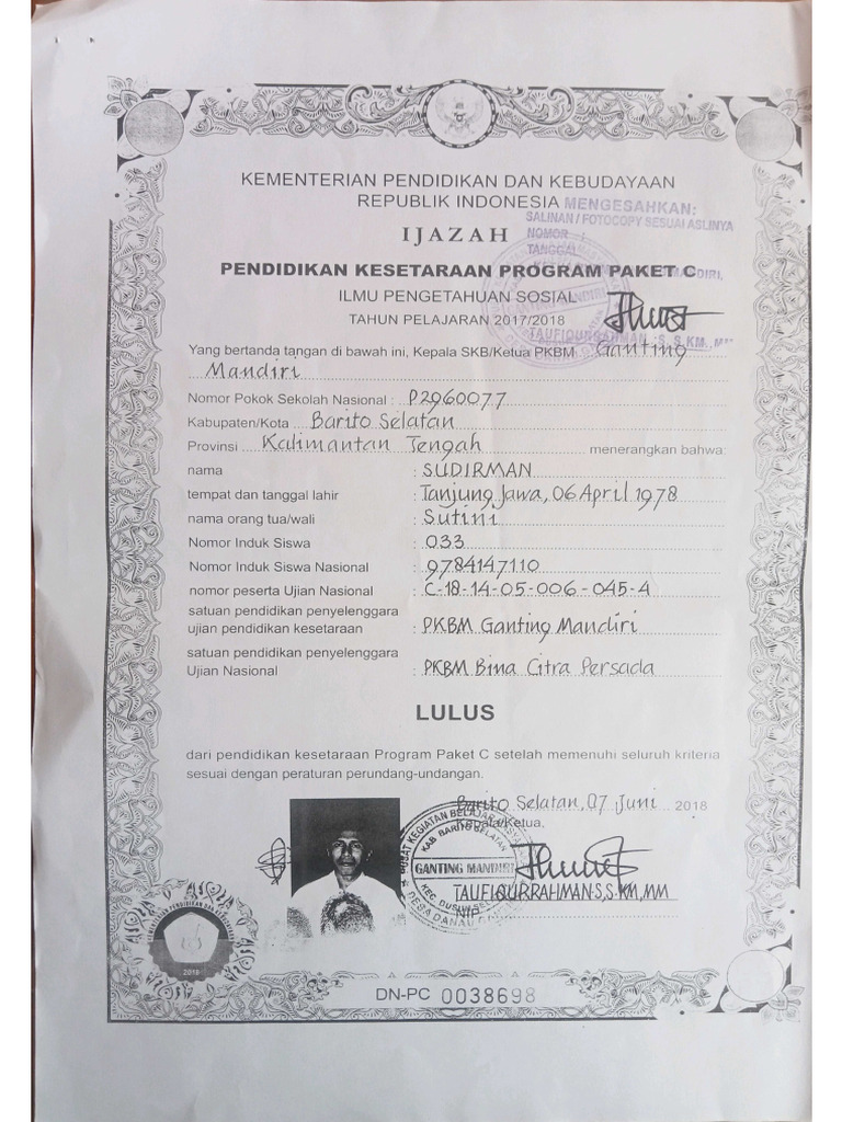 ijazah 1 | PDF