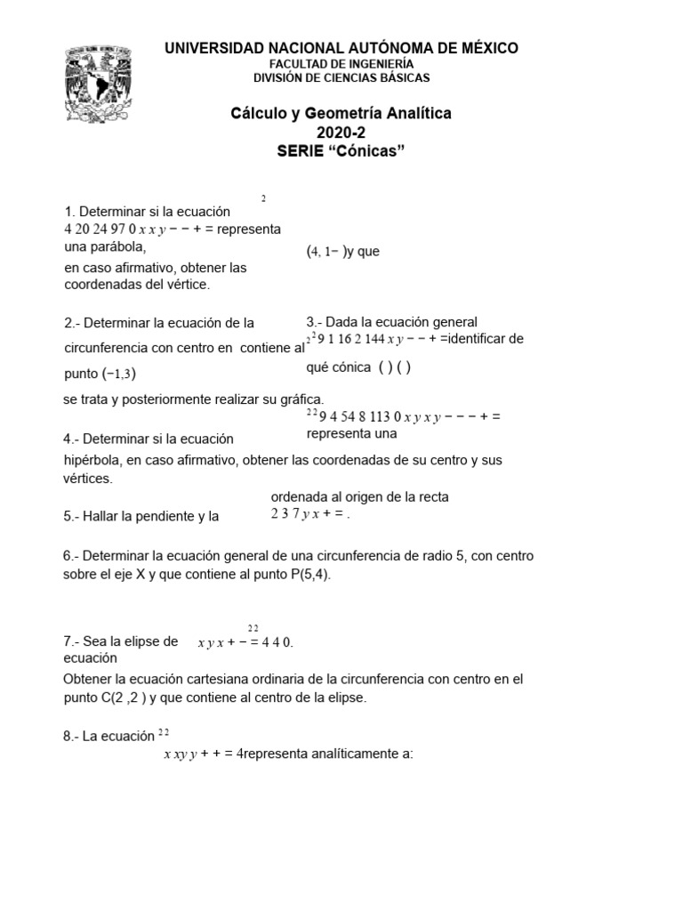 Serie1 Conicas | PDF