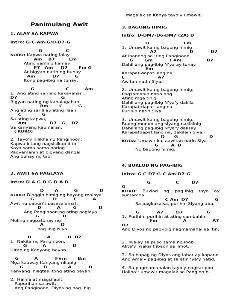 DSP MASS SONGS | PDF