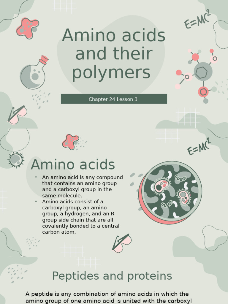 Amino Acids and Their Polymers 11G | PDF