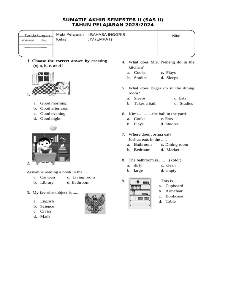 SAS mkk1 Inggris IV 2024 | PDF