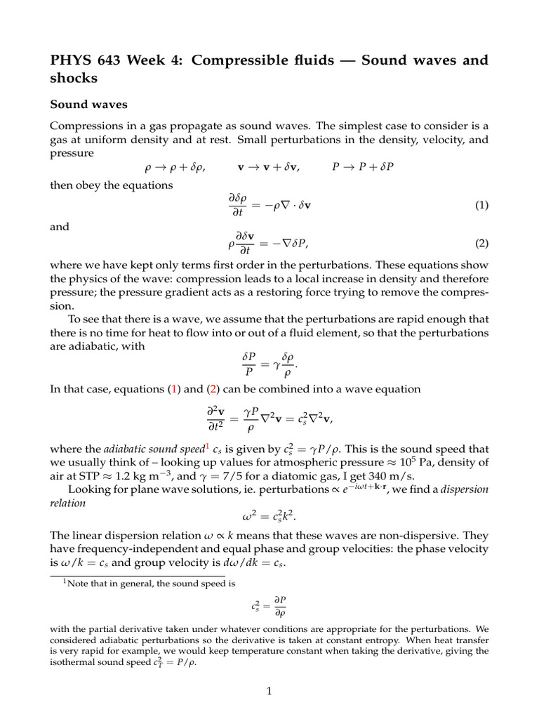 Problems With Fluid Equations Pdf Waves Fluid Dynamics