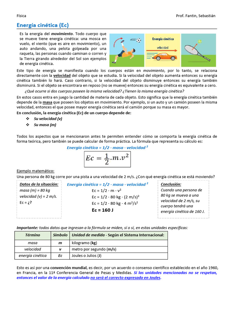 Energ A Cin Tica 2024 | PDF