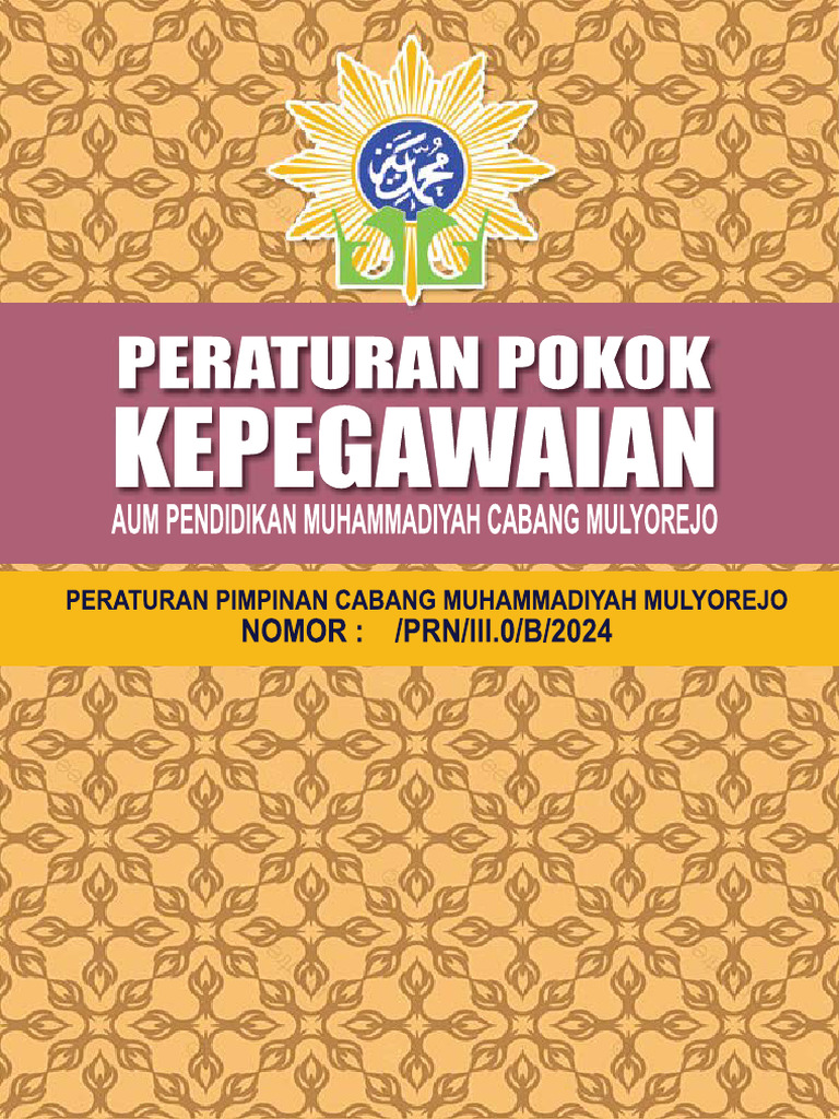 COVER PERATURAN POKOK KEPEGAWAIAN (PPK) TAHUN 2024 | PDF
