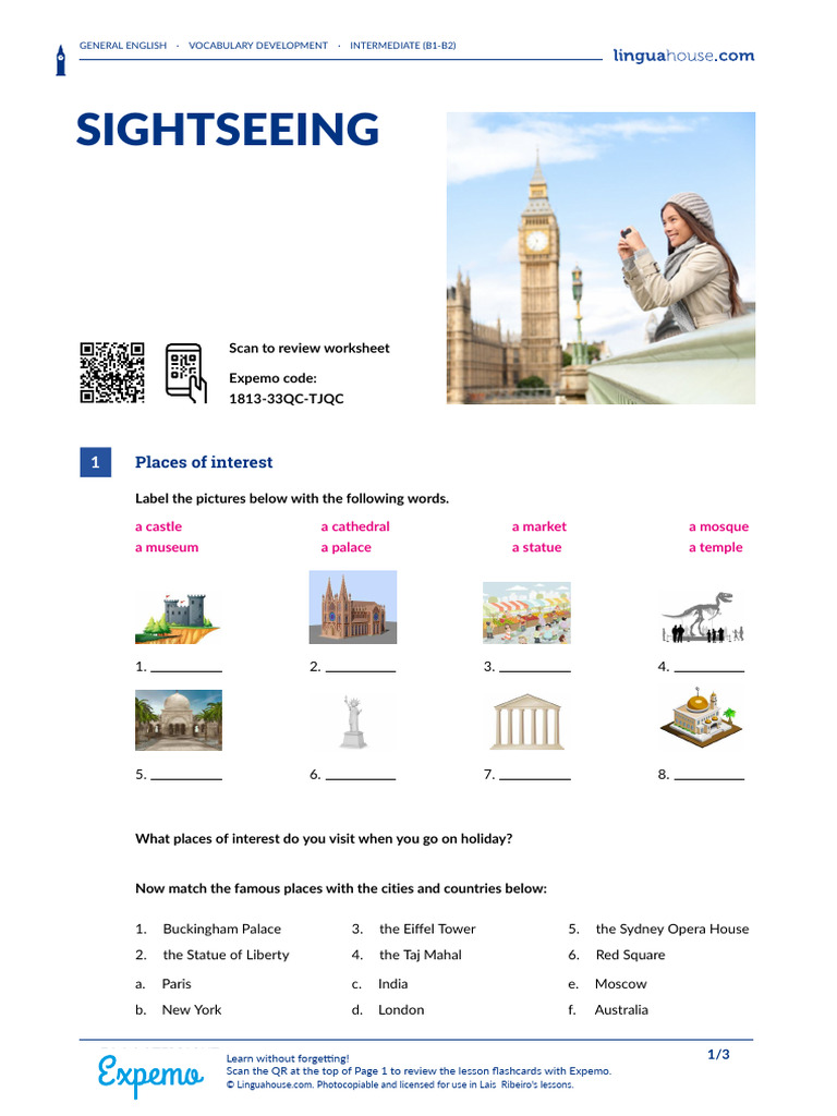 Sightseeing British English Student Ver2 | PDF