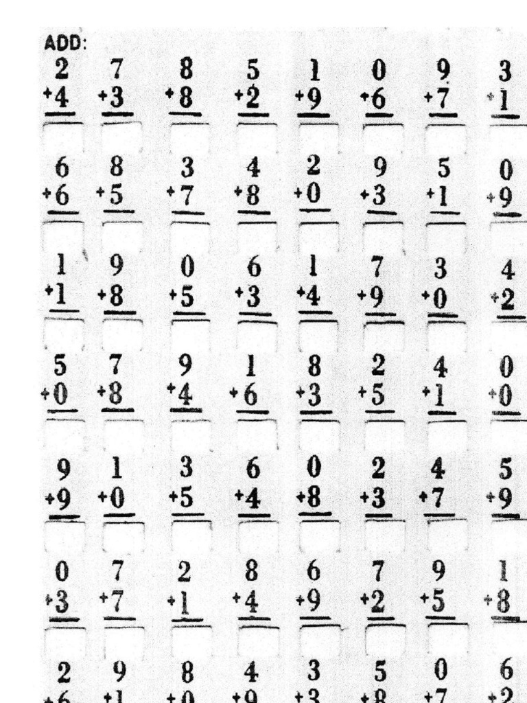 Basic Facts 1-3 | PDF