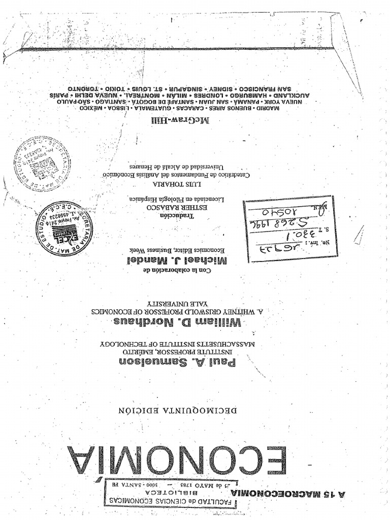 Samuelson, P. y Nordhaus, W. (1996) .Cap 21 | PDF