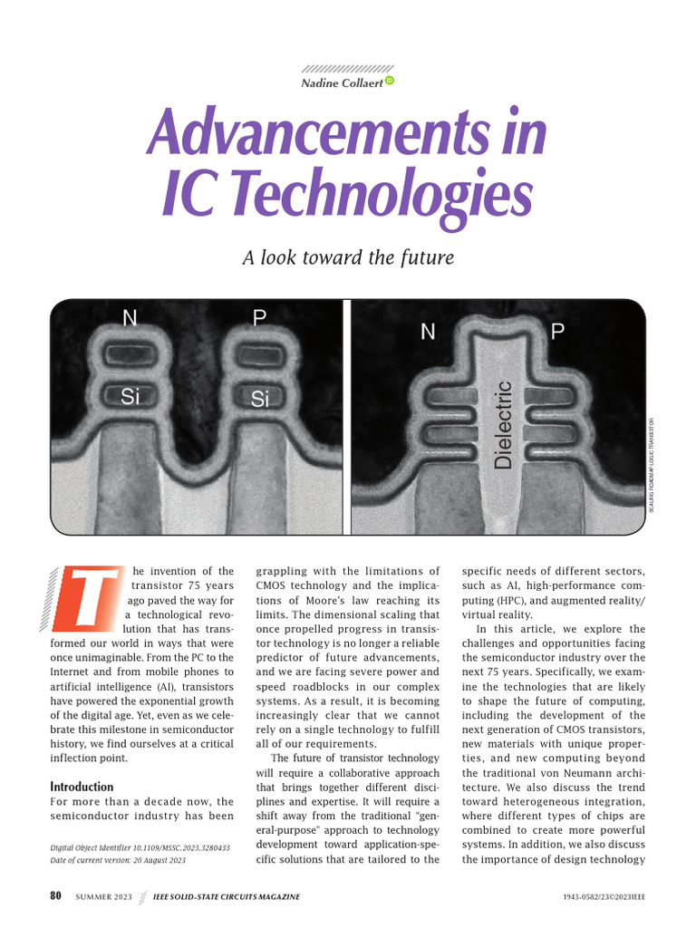 Advancements in IC Technologies A Look Toward The Future | PDF