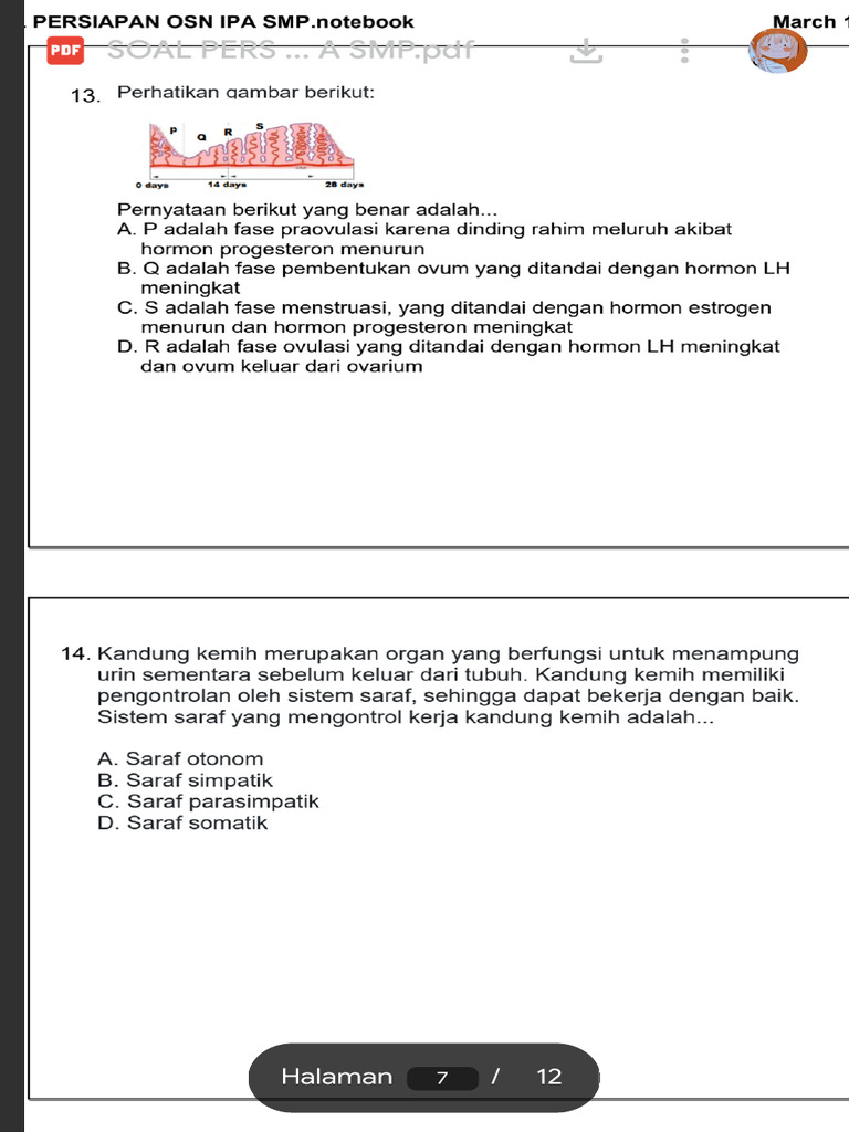 Soal Persiapan Osn Ipa SMP - PDF - Google Drive 6 | PDF