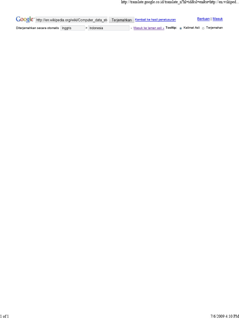 Computer Data Storage - Indonesia | PDF