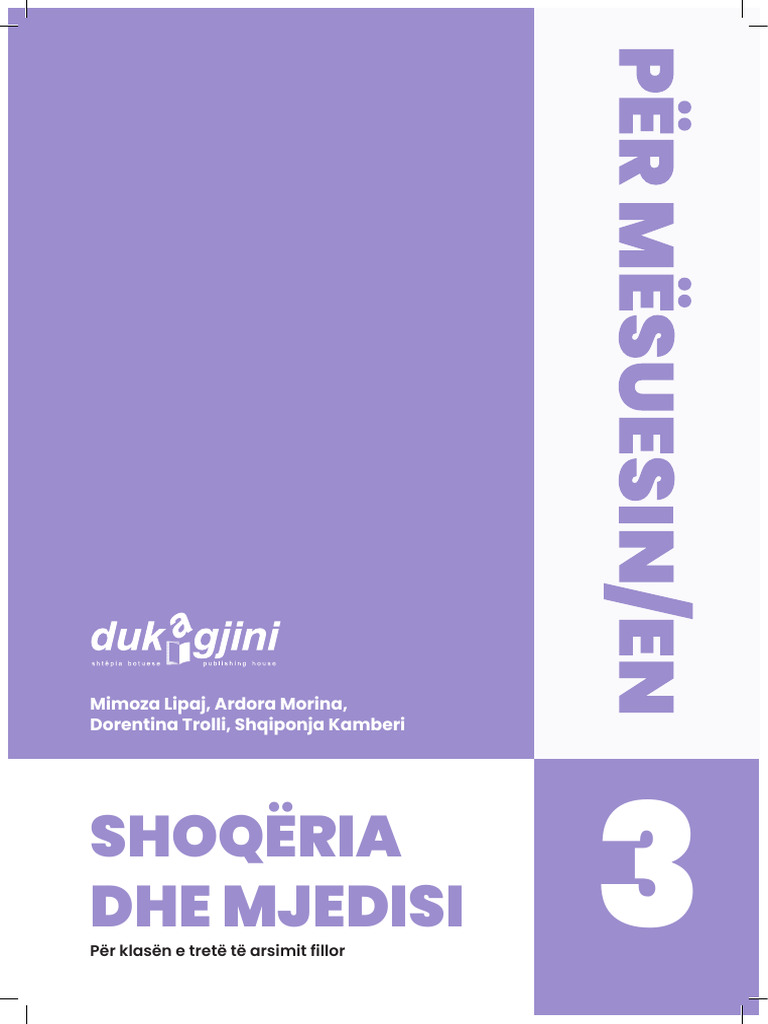 Shoqeria Dhe Mjedisi 3 Libri I Mesuesit | PDF
