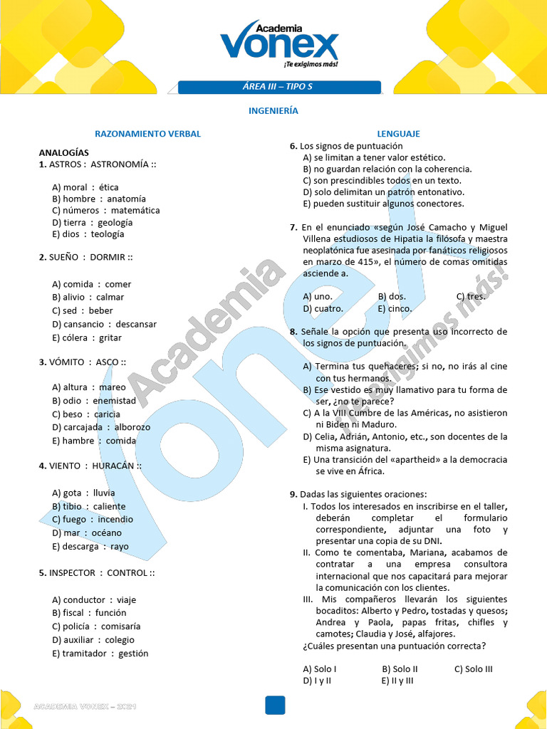 Sem HV s6 Area III Con Claves | PDF