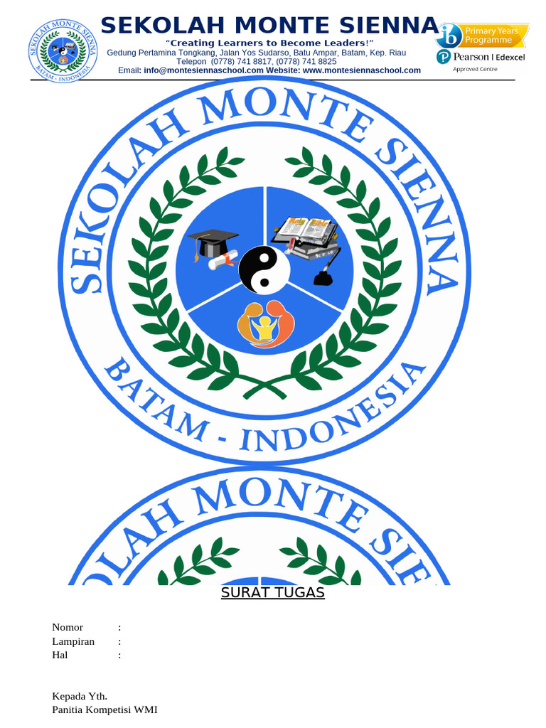 Surat Tugas Kompetisi WMI | PDF