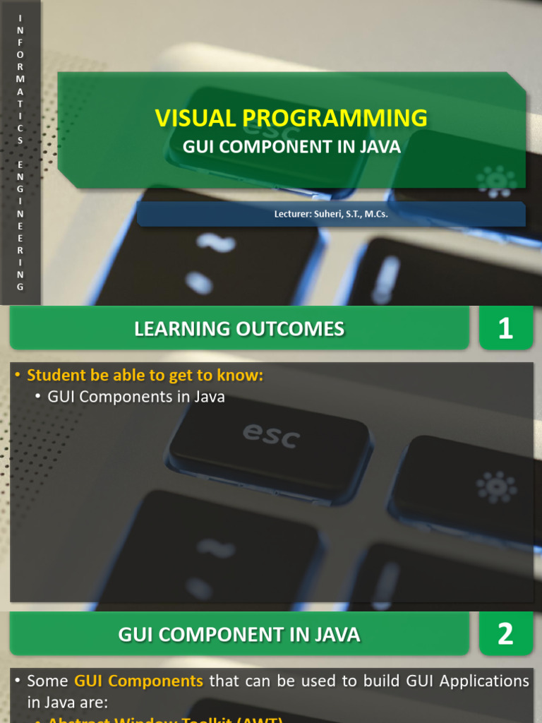 PV - M01 - Part 4 - Komponen GUI Di Java | PDF