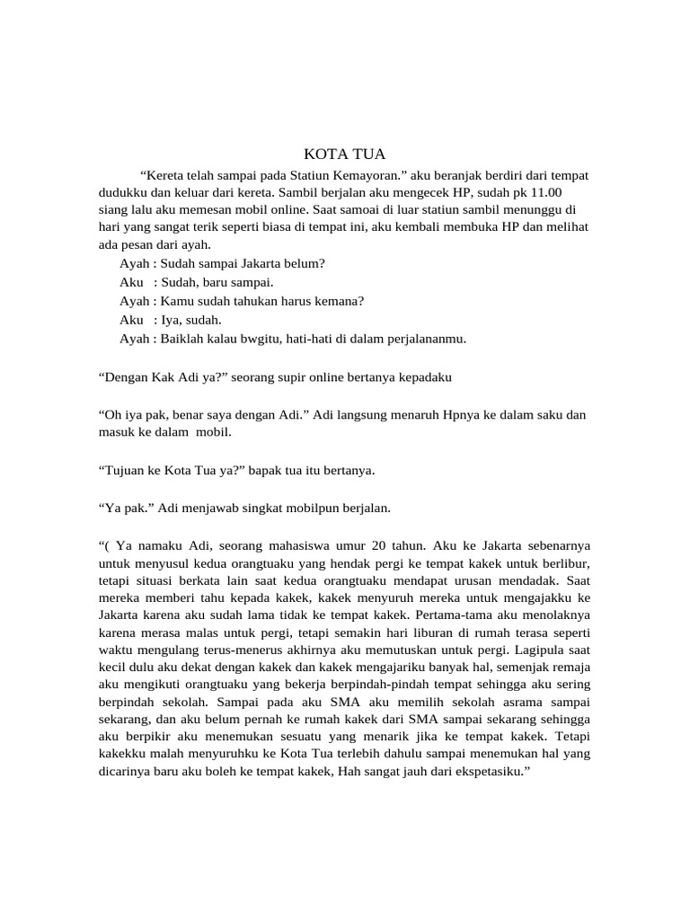 Cerpen Indonesia | PDF