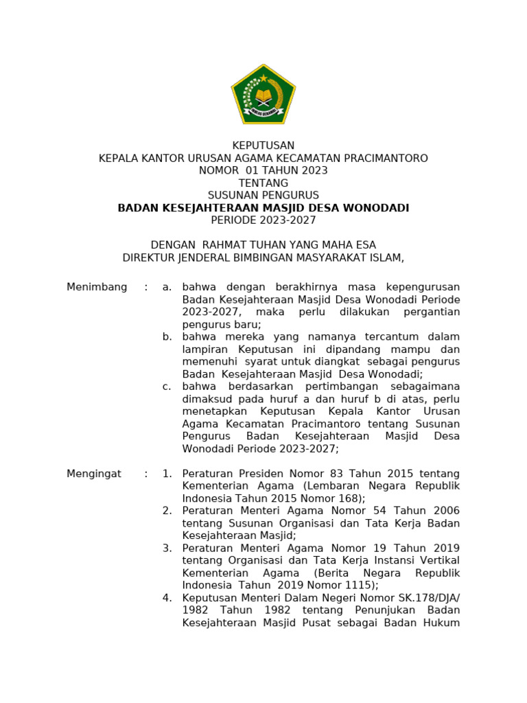 BKM Wonodadi | PDF