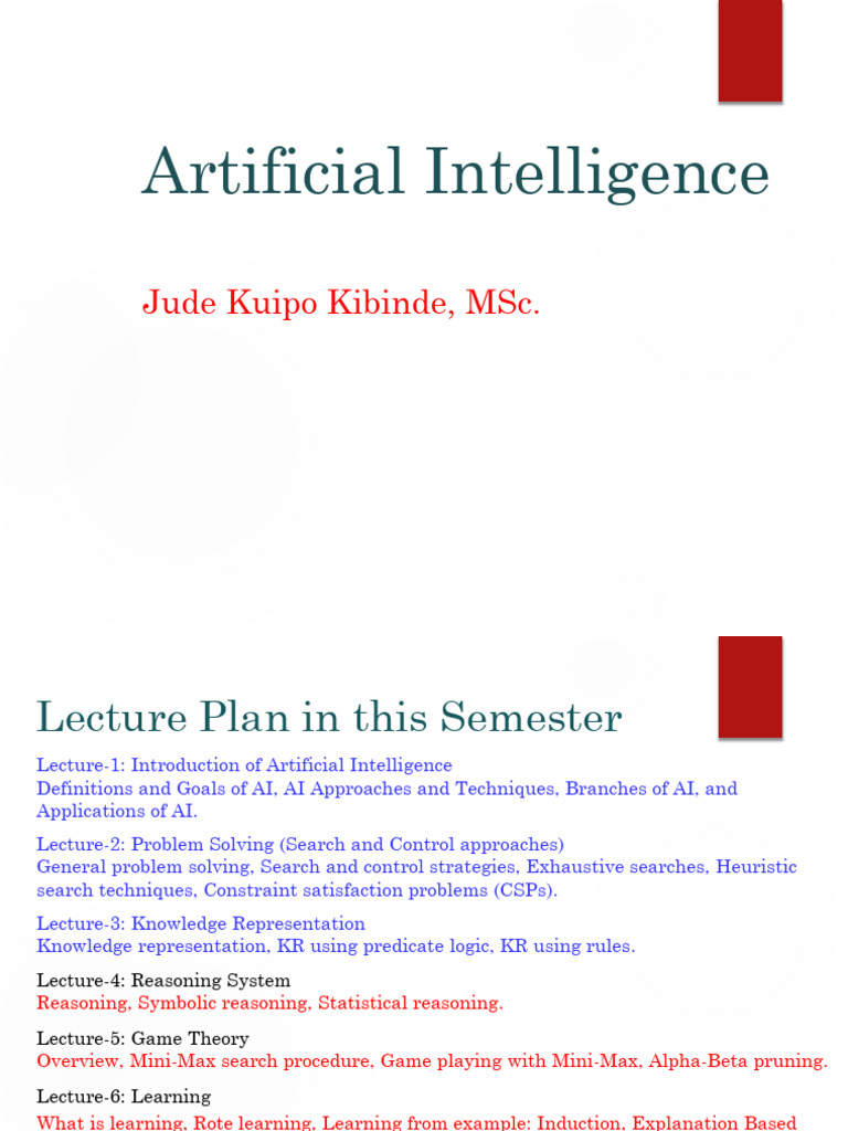 Artificial Intelligence-Lecture 4 | PDF