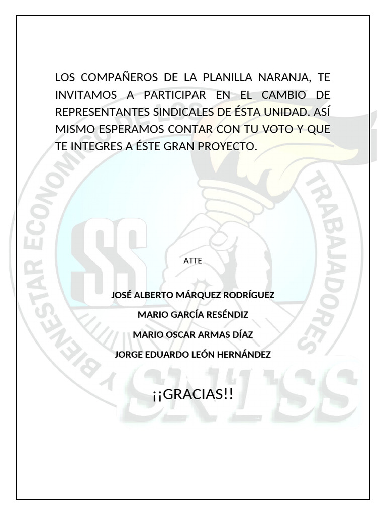 Pliego Testamentario SNTSS | PDF