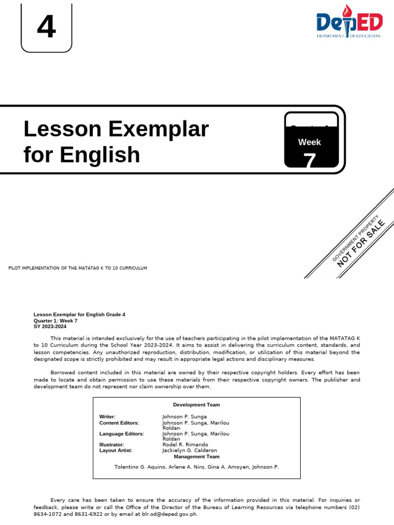 LE - English4 - Q1 - Week 7 - v.2 - BLR - PD | PDF
