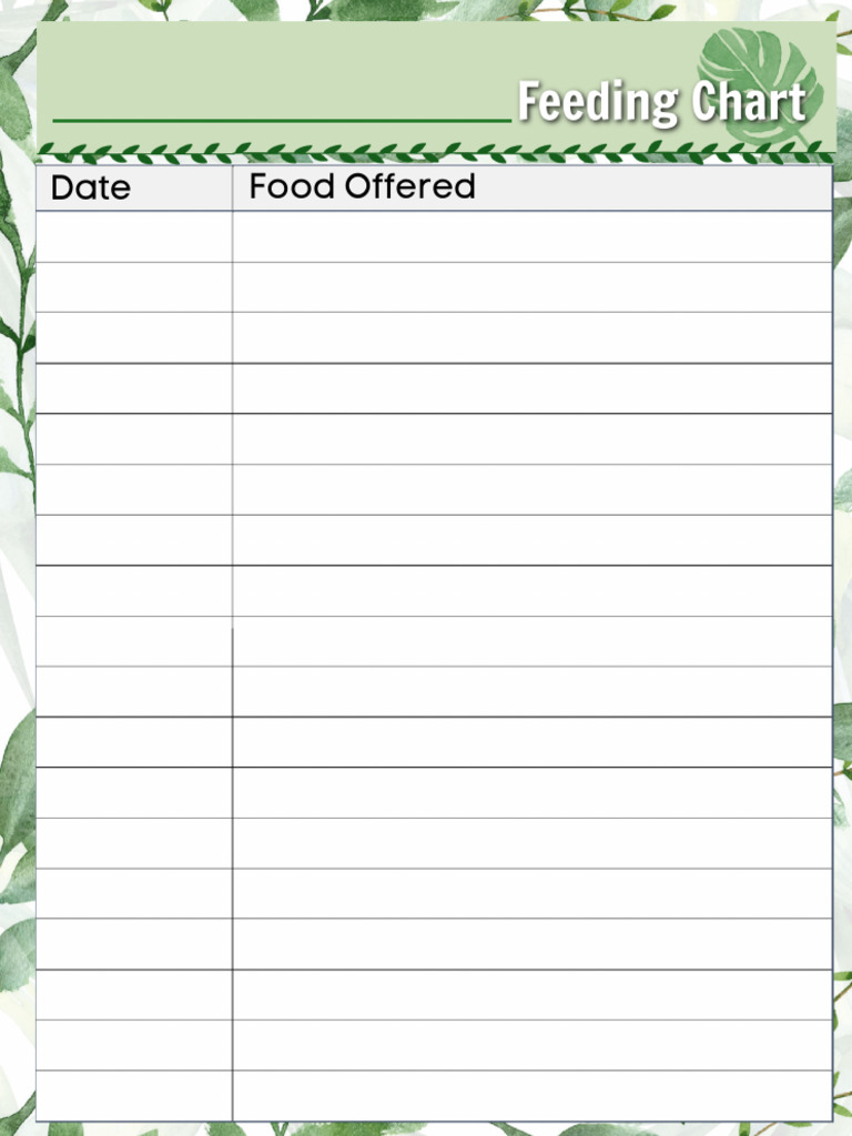 Feeding Chart | PDF