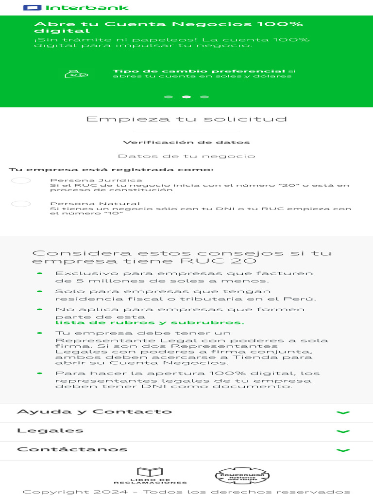 Cuenta Negocios - Interbank | PDF