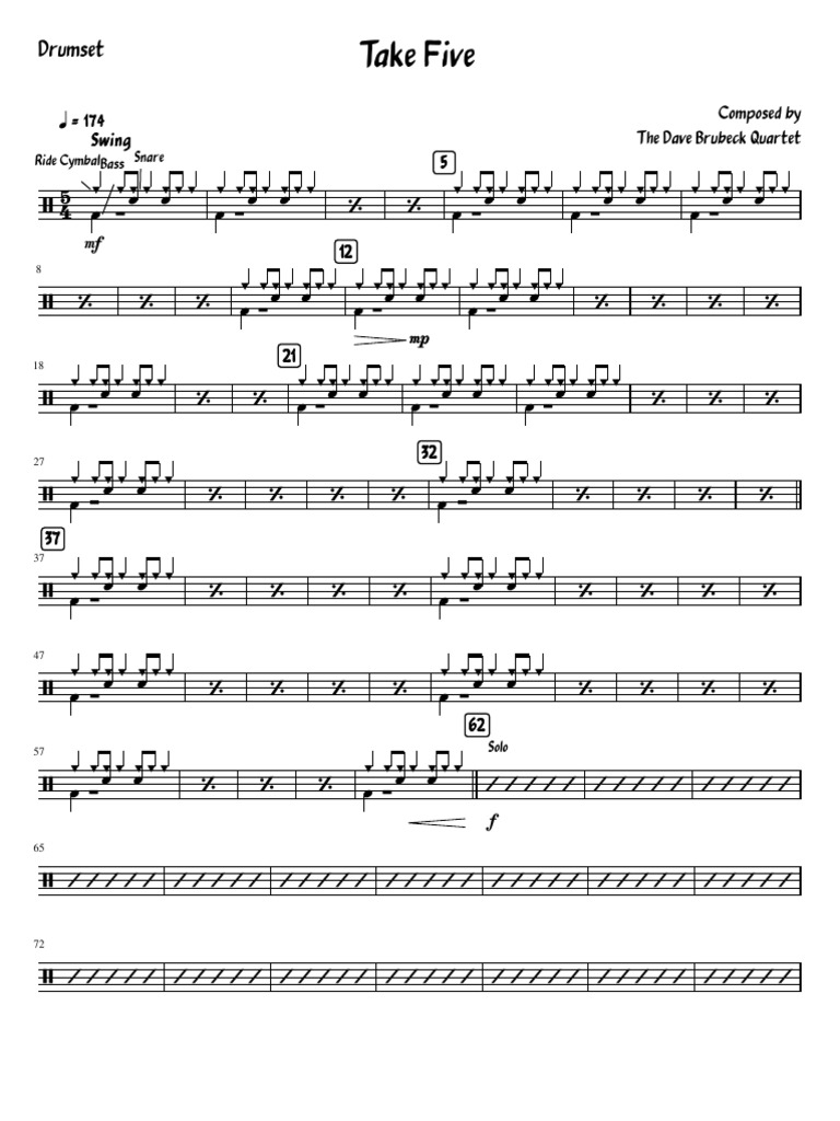 Take Five-Drumset | PDF