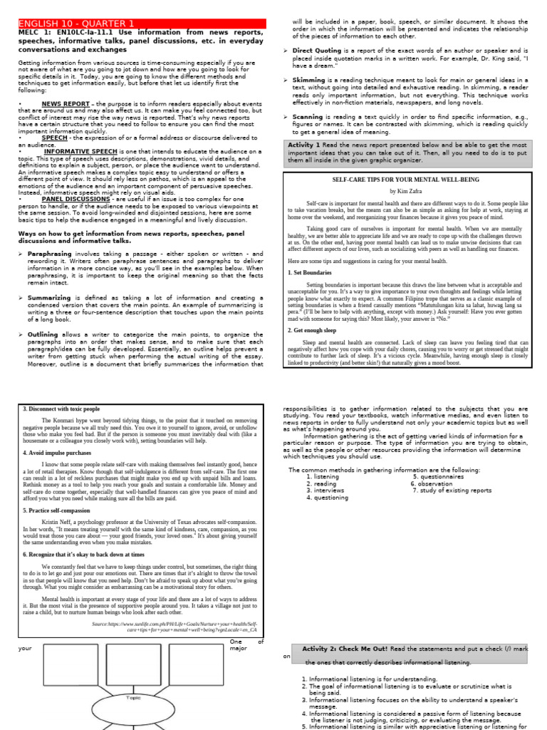 Q1_Week-1-ACTIVITY-SHEET | PDF