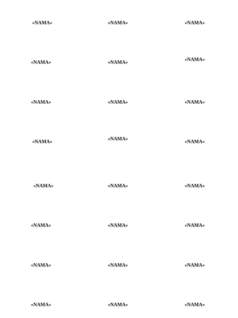 NAMA Label - Nama Saja No Bunga PHOENIK KOKO | PDF