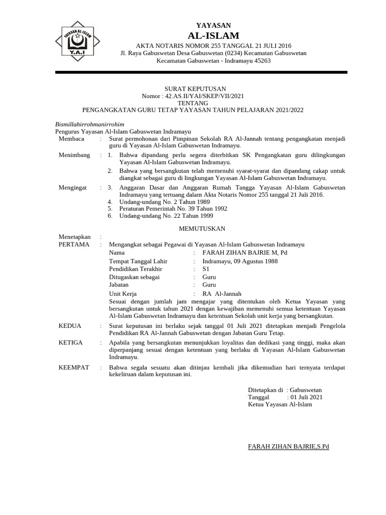 SK BU JIHAN 2021 | PDF