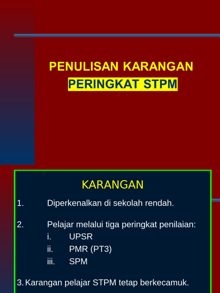Karangan Peringkat STPM | PDF