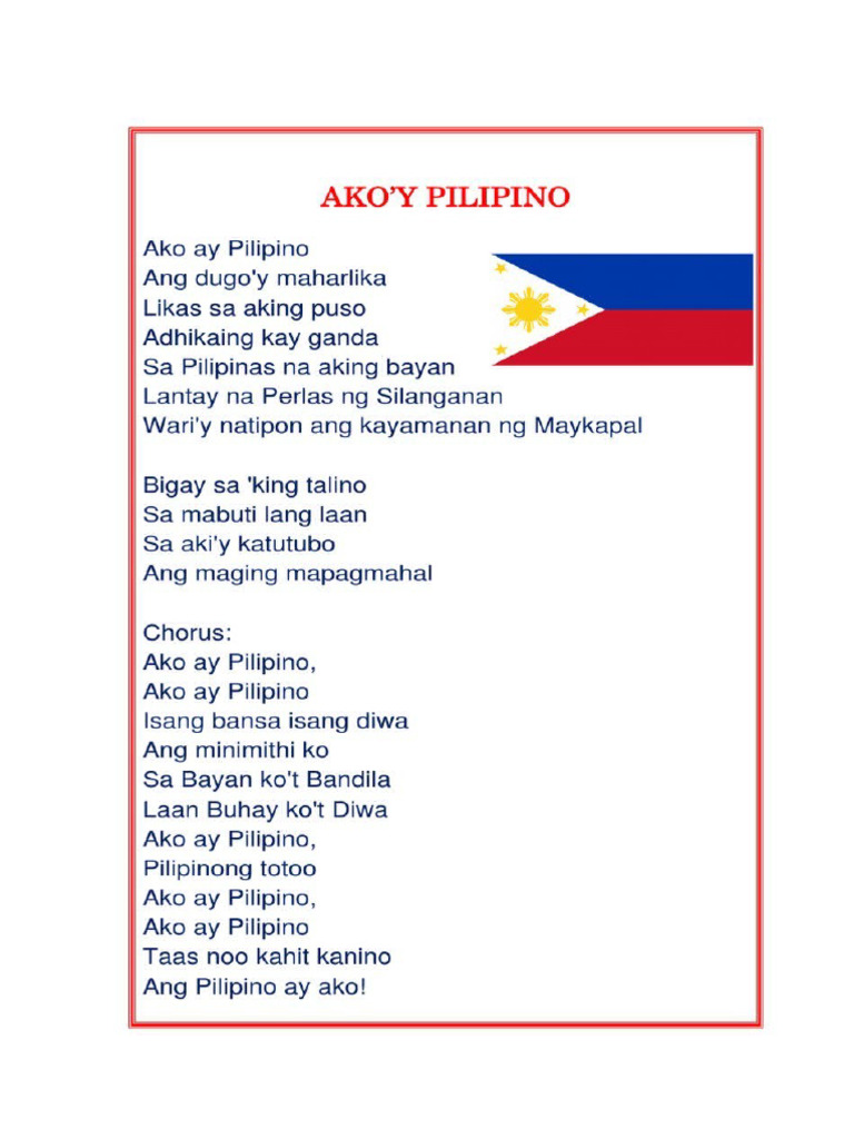 Ako Ay Pilipino | PDF