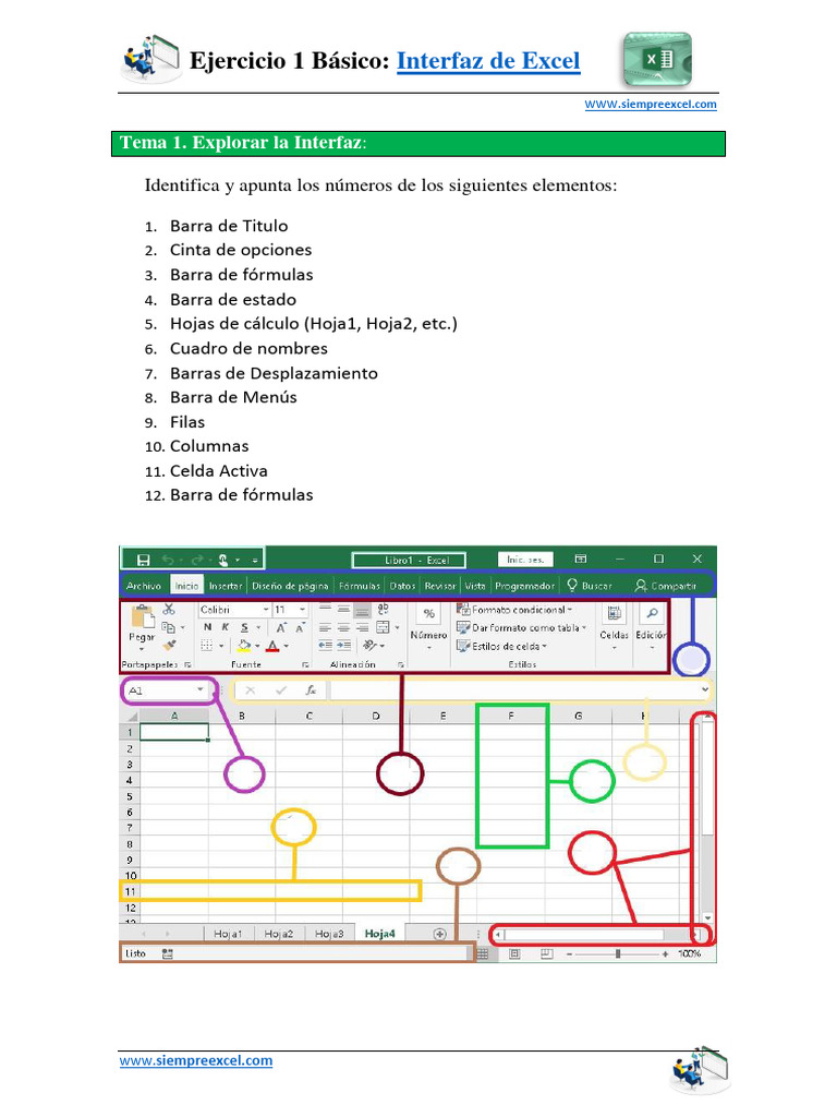 Ejercicio 1 Basico de Excel | PDF