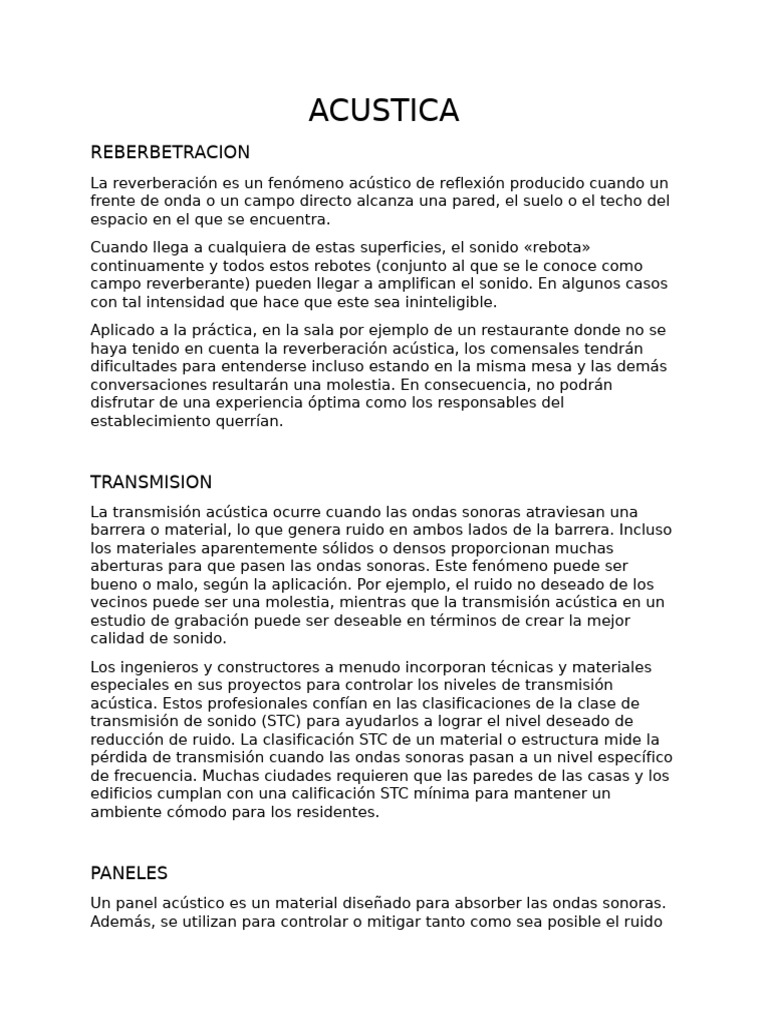 ACUSTICA | PDF