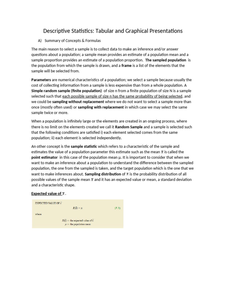 Descriptive Statistics - Chapter 2 | PDF