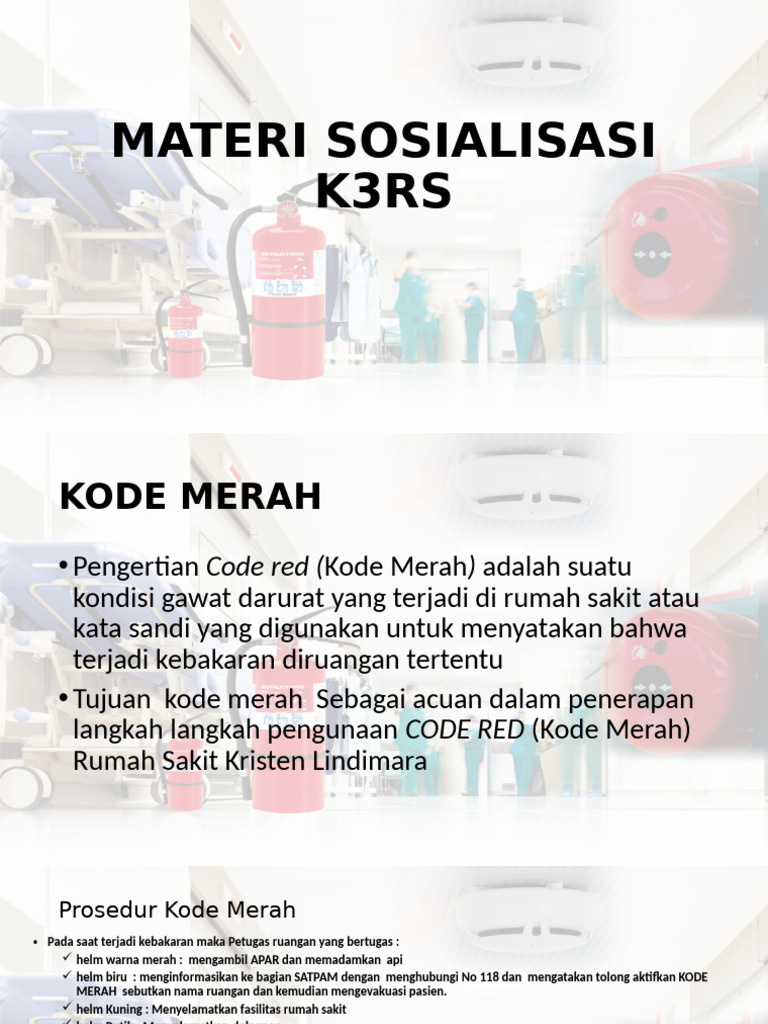 Materi Sosialisasi K3RS | PDF
