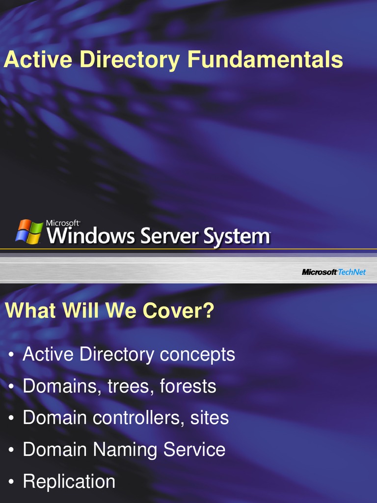 Active Directory Fundamentals Pdf Active Directory Domain Name System