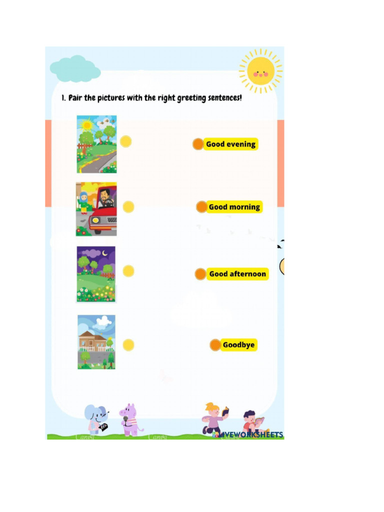 Workseet 2 Bhs Ing Kelas 1 | PDF