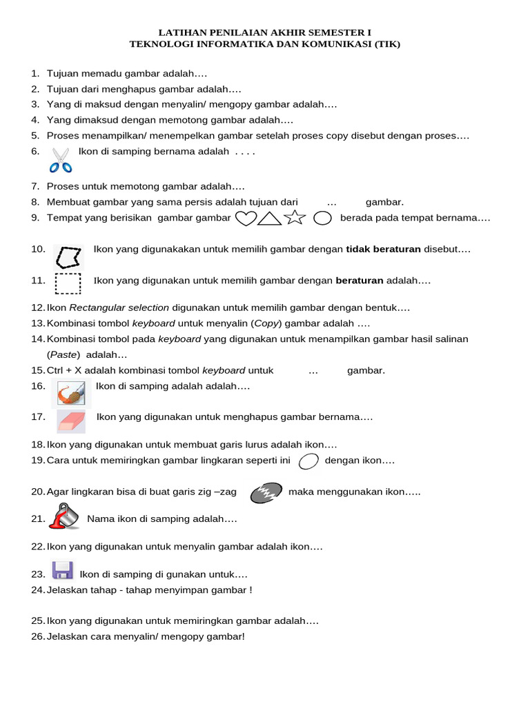 Latihan Pas i Tik | PDF