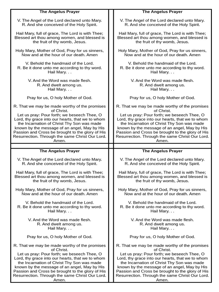 The Angelus Prayer | PDF