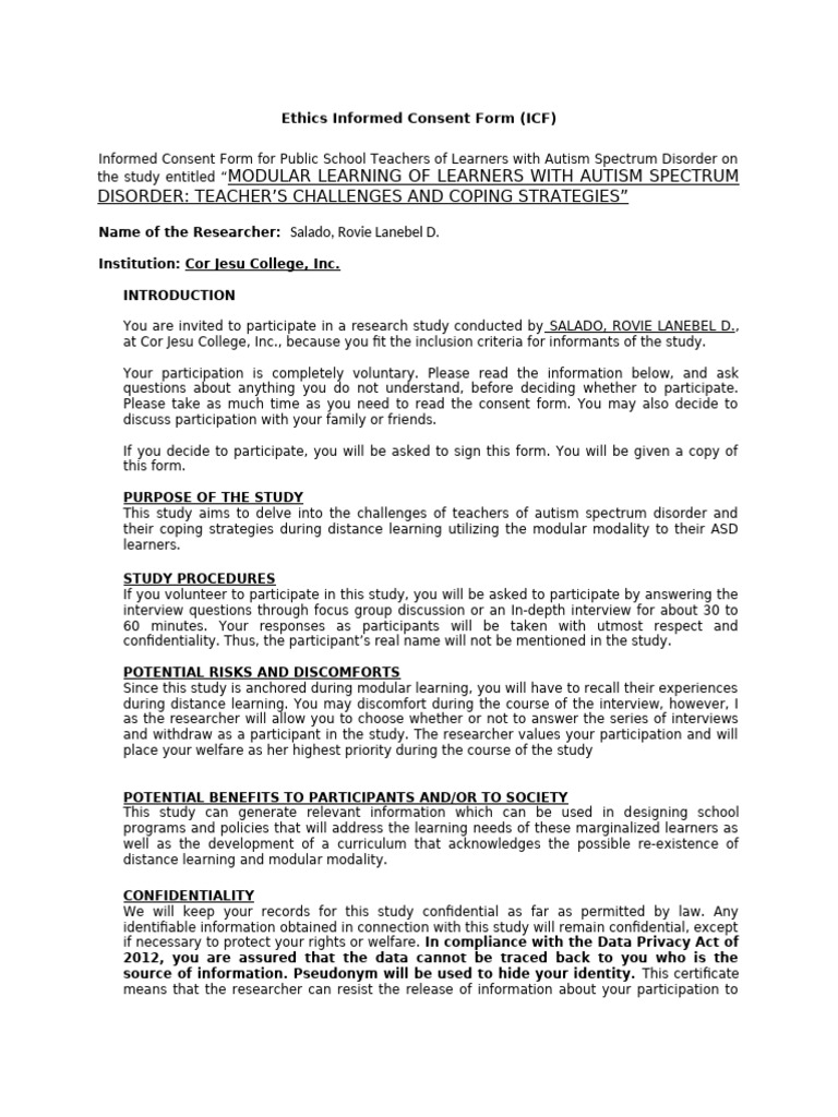 Ethics-Informed-Consent-Form - ROVIE SALADO | PDF