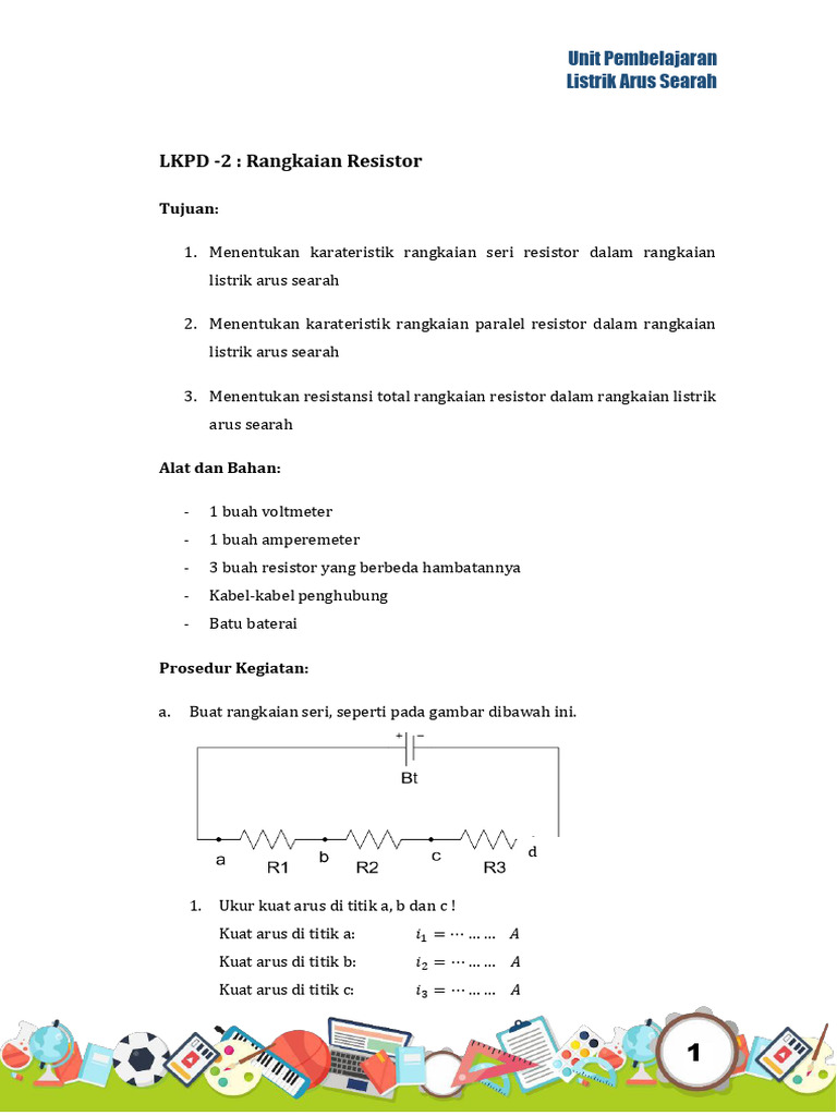 LKPD Rangkaian Seri Paralel | PDF