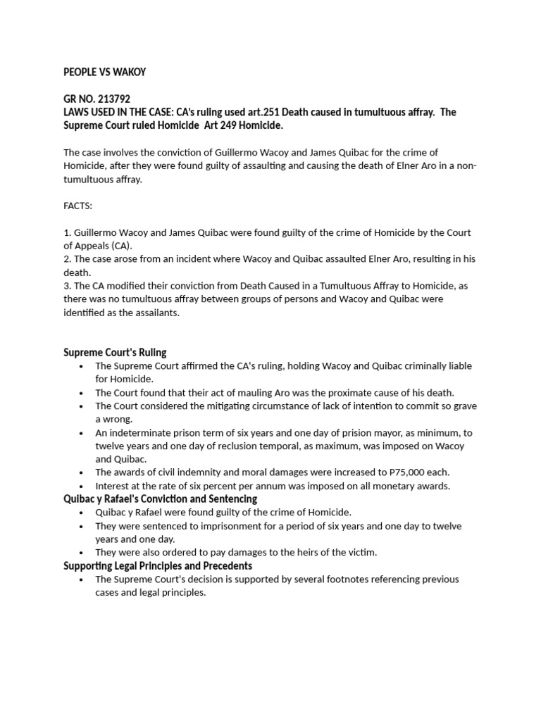People VS Wakoy | PDF