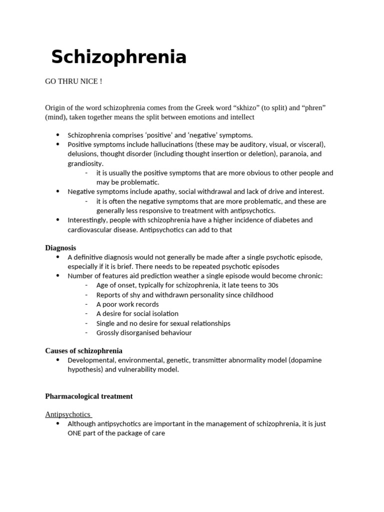 Schizophrenia | PDF