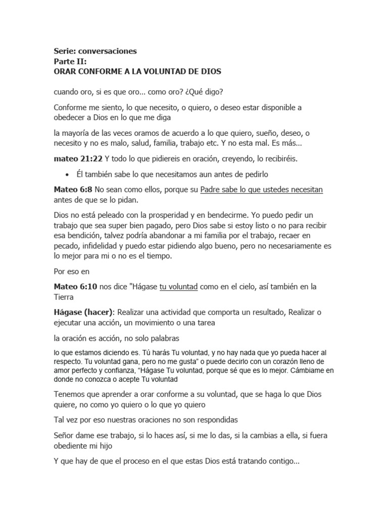 2 Orar Conforme La Voluntad de Dios | PDF