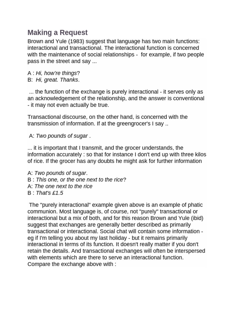 Making A Request | PDF