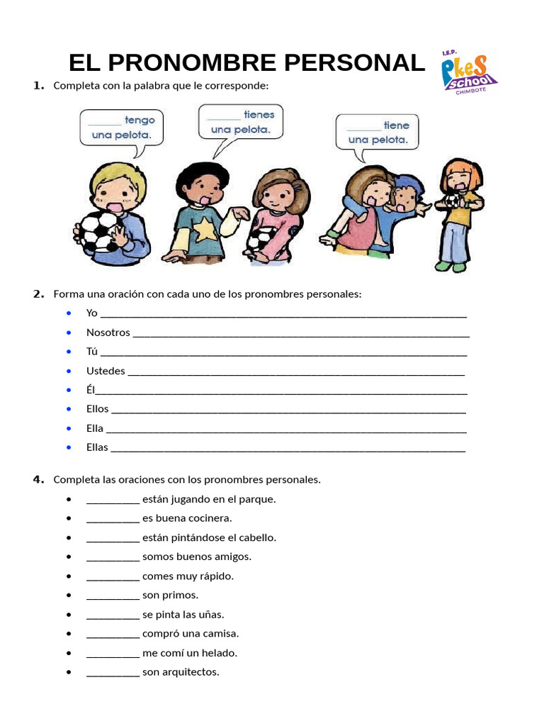 Pronombres-Personales Ficha | PDF