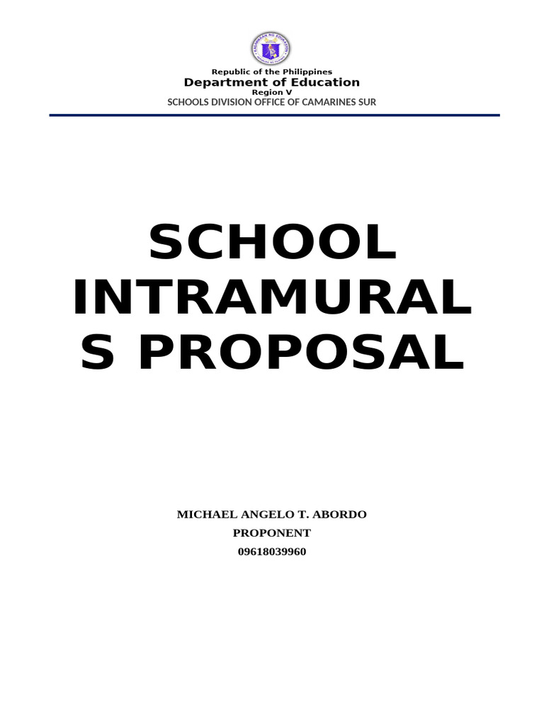 Intramurals Proposal | PDF