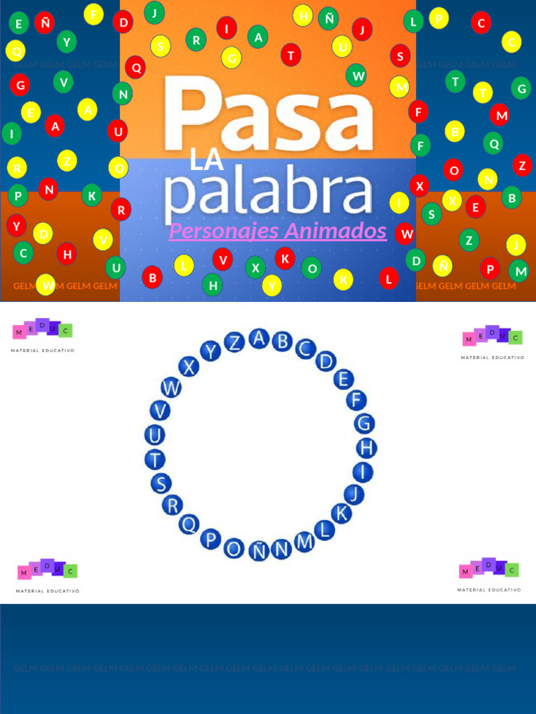 Pasa La Palabra PERSONAJES ANIMADOS | PDF