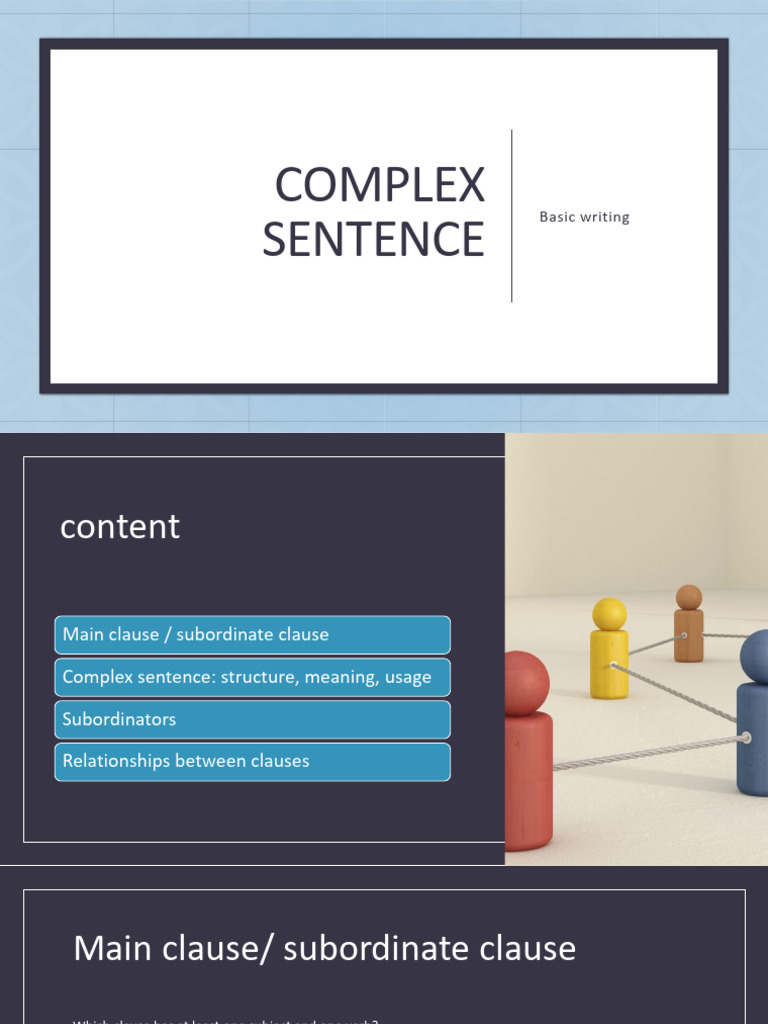Complex sentence | PDF