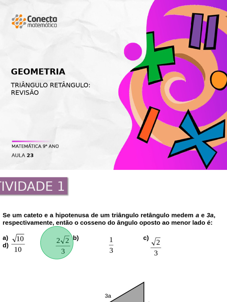 Aula 23 Razões Trigonometricas Parte 03 - Exercicio | PDF